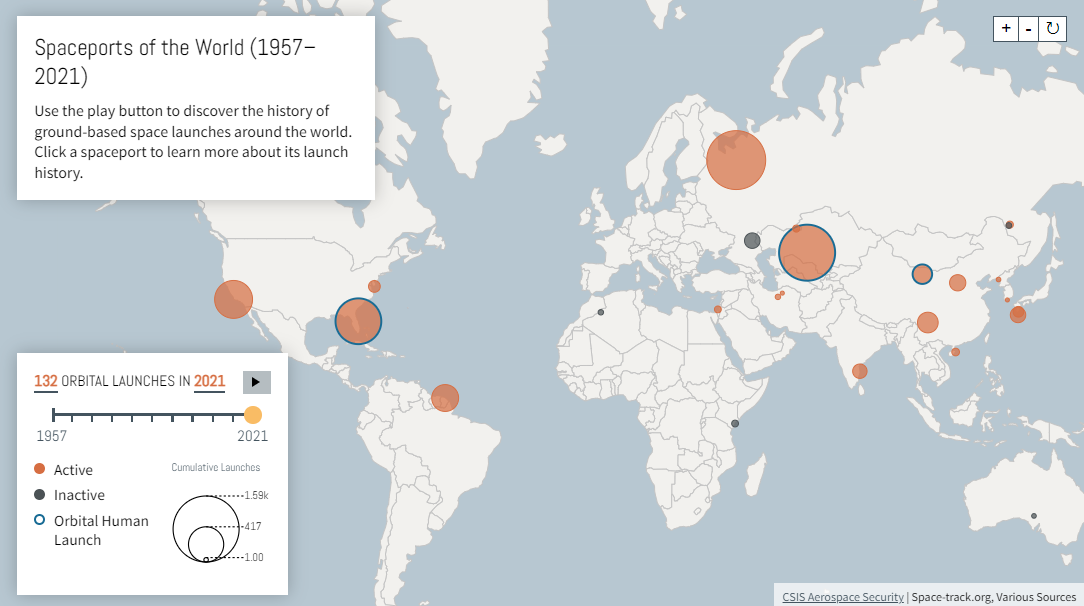 Earth's Busiest Spaceports in 2021 - Payload