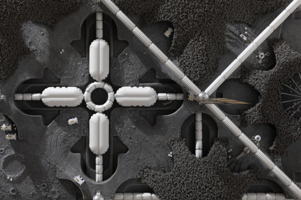 ESA and Hassell Design an Inflatable Lunar Habitat